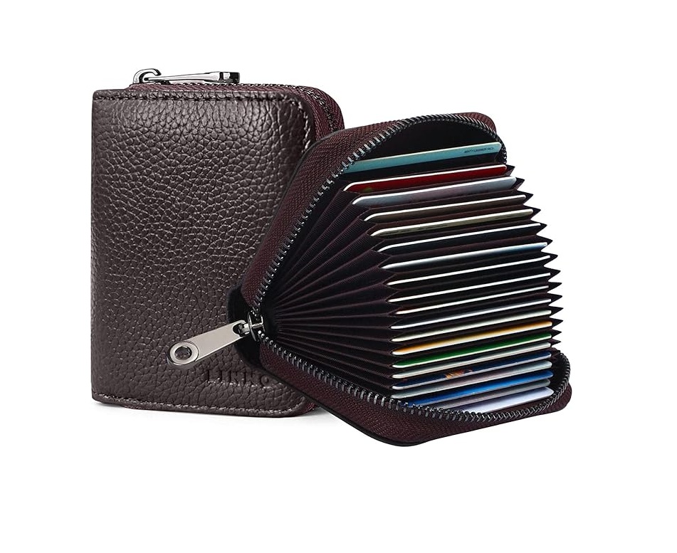 Card Case Organizer Zipper Wallet - Tinsico
